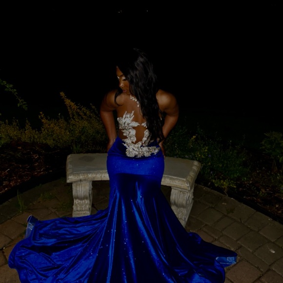 Dresses | Royal Blue And Silver Prom Dress | Poshmark
